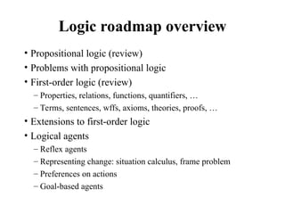 Propositional and first order logic - AI | PPT