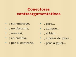 características y estructura de el texto contra argumentativo | PPT