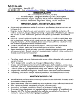Ruth C Solomon's resume 2016 functional_4 | PDF