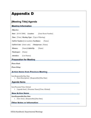 ICR3A Meetings Handbook1 | PDF