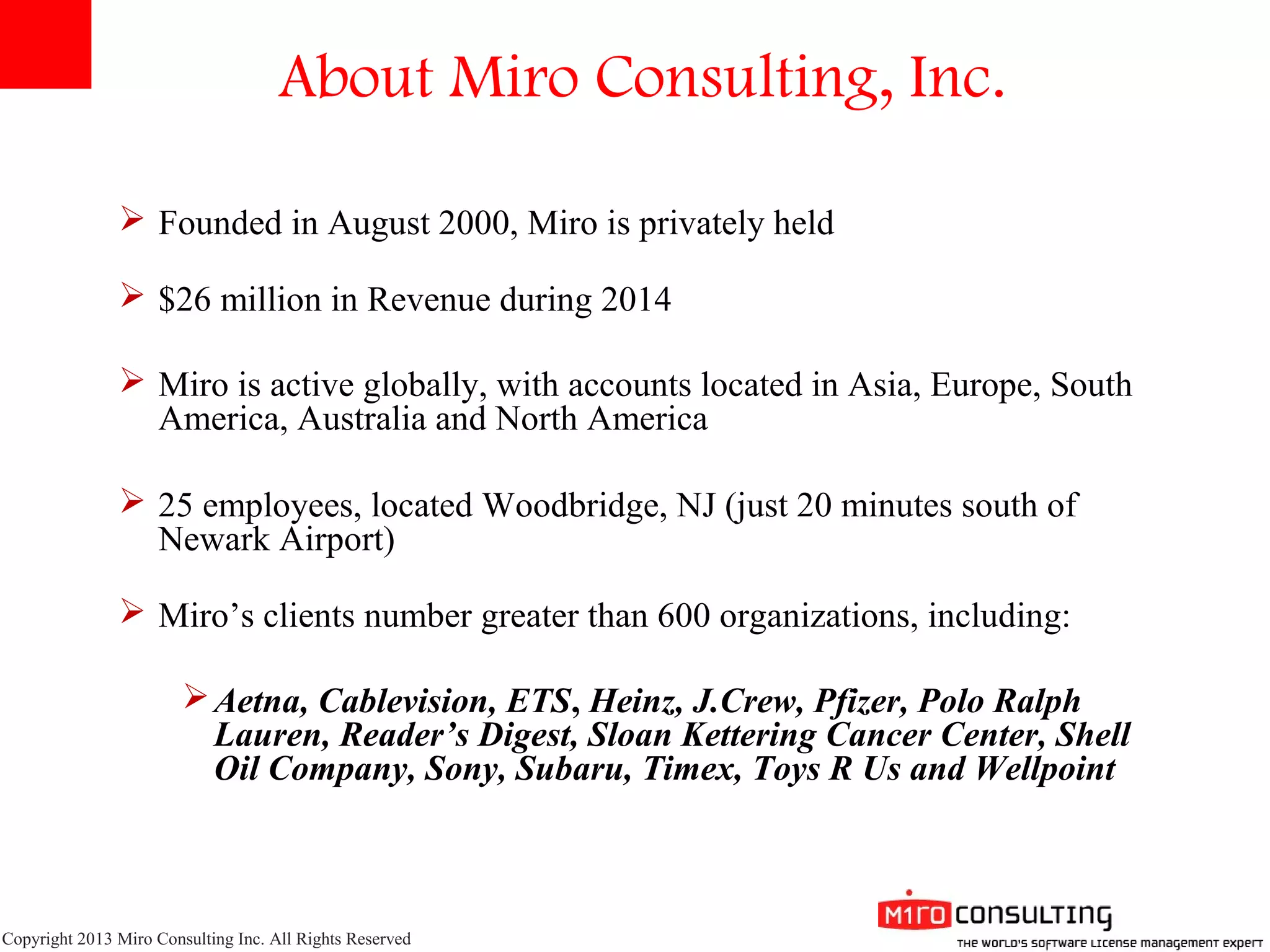 Miro presentation March 2015 | PPT