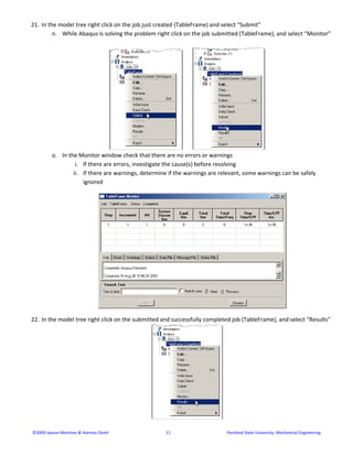 Tutorial ABaqus | PDF