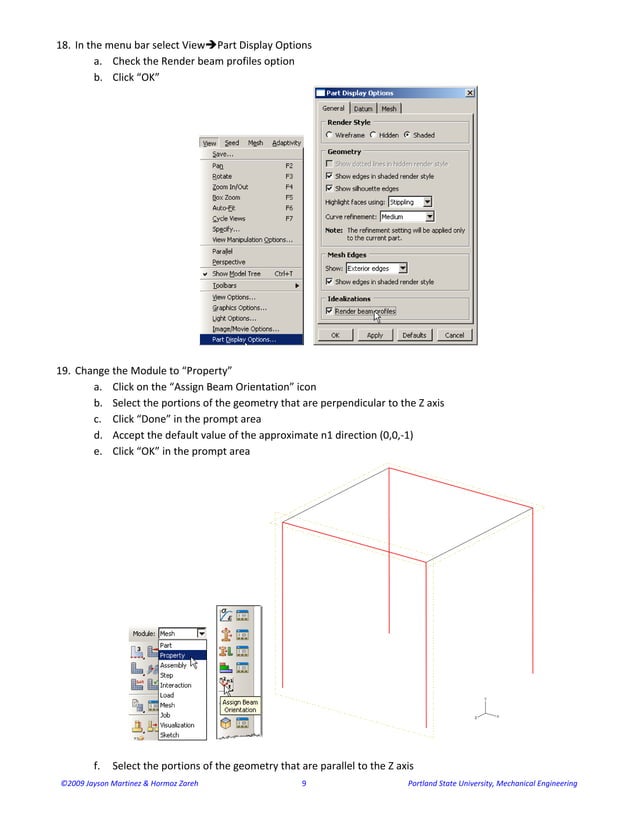 Tutorial ABaqus | PDF