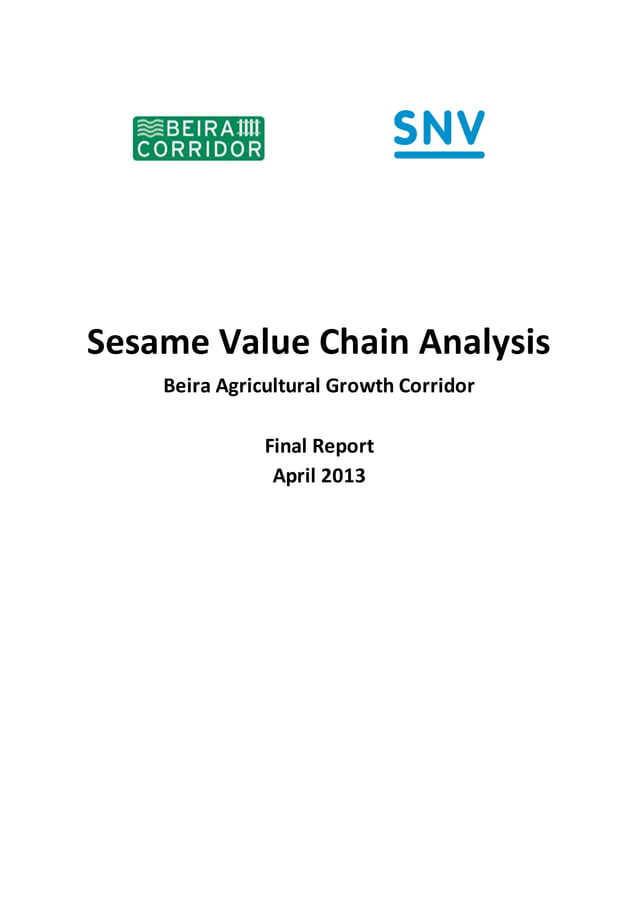 Sesame Value Chain in the Beira Corridor (SNV) - clean 22052014 | DOCX ...