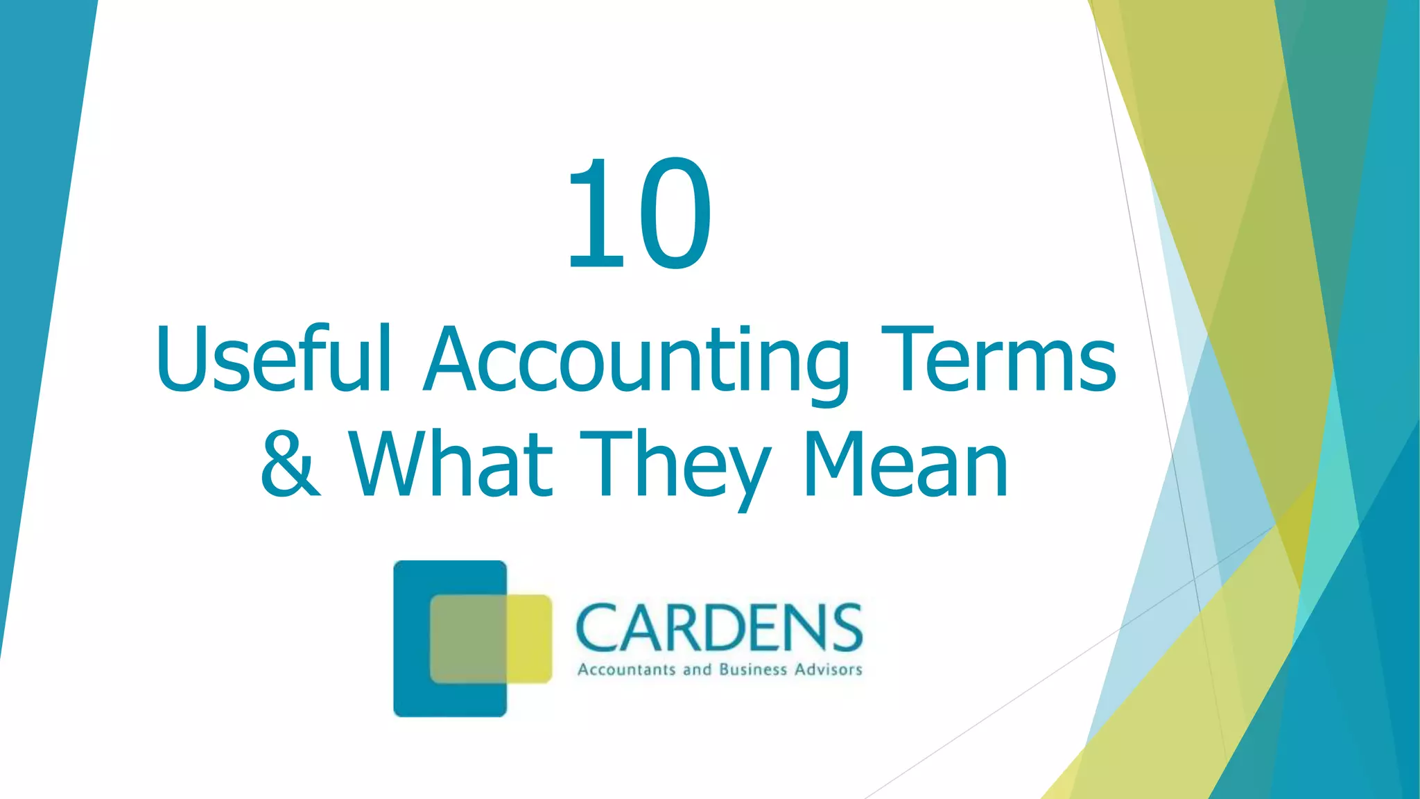 10 Useful Accounting Terms & What They Mean | PPT
