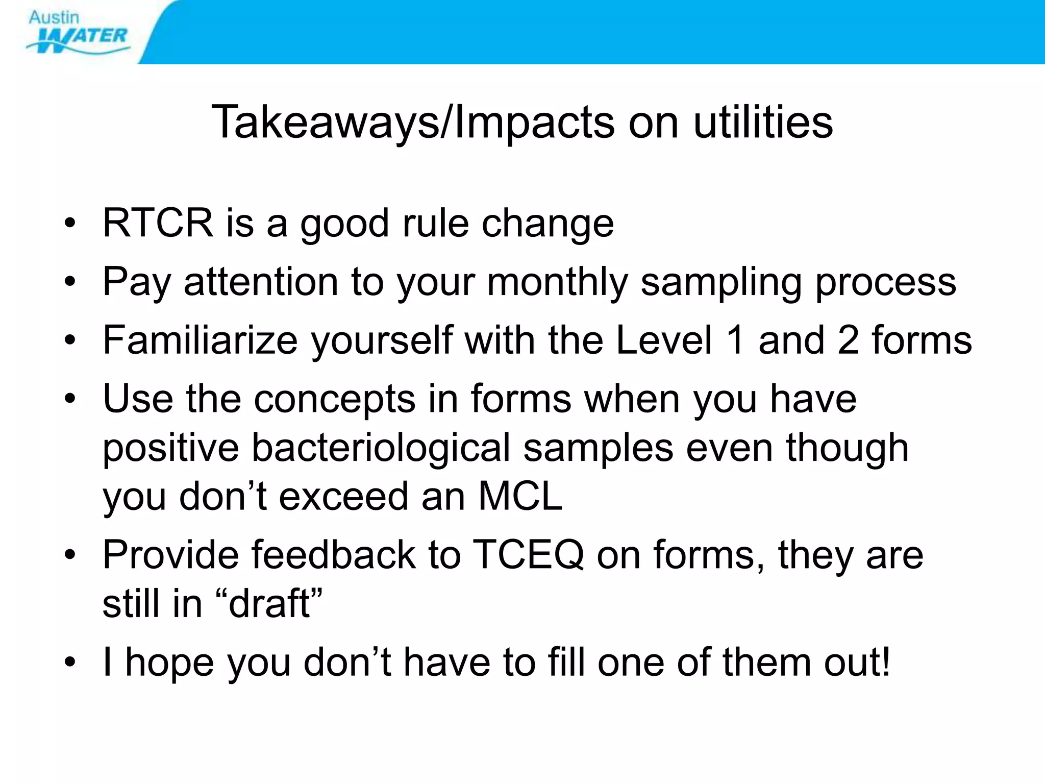Revised Total Coliform Rule, Charles Maddox, P.E. | PPTX