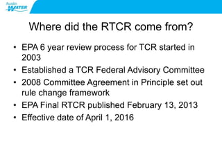 Revised Total Coliform Rule, Charles Maddox, P.E. | PPTX