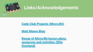 10 simple activities using the BBC Micro:Bit | PDF