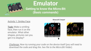 10 simple activities using the BBC Micro:Bit | PDF