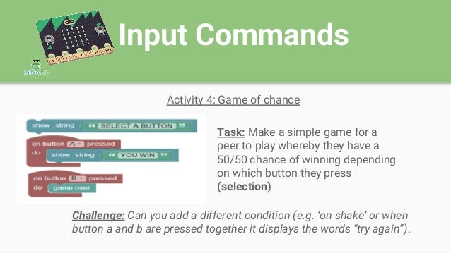 10 simple activities using the BBC Micro:Bit