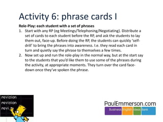 12 activities to revise key phrases | PPTX