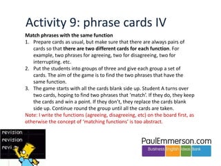 12 activities to revise key phrases | PPTX