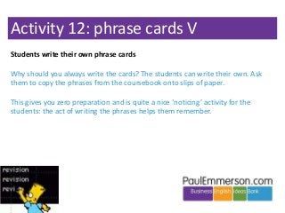 12 activities to revise key phrases | PPTX