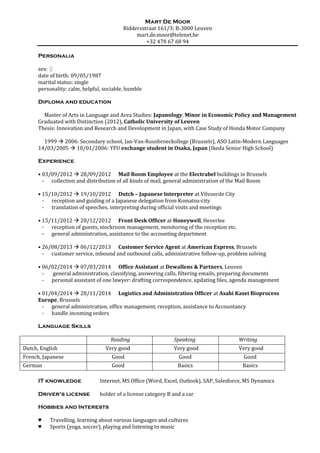 CV 2016-10-03 English | PDF