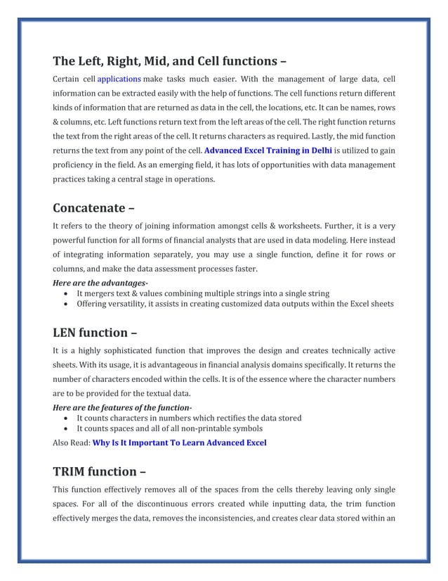 10 Advanced Excel Formulas Every Professional Should Know - CETPA ...