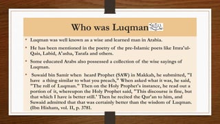 10 advices of luqman to his son | PPTX | Islam | Religion & Spirituality
