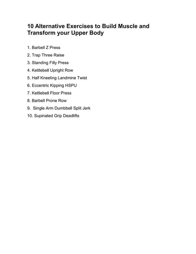 10 Alternative Exercises to Build Muscle and Transform your Upper Body.docx