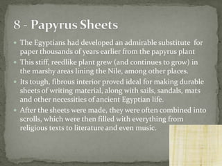 10 Amazing Ancient Egyptian Inventions | PPTX