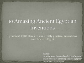 Ancient Egypt Achievements And Inventions