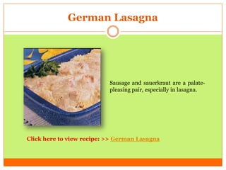 10 Amazing Lasagna Recipes | PPT