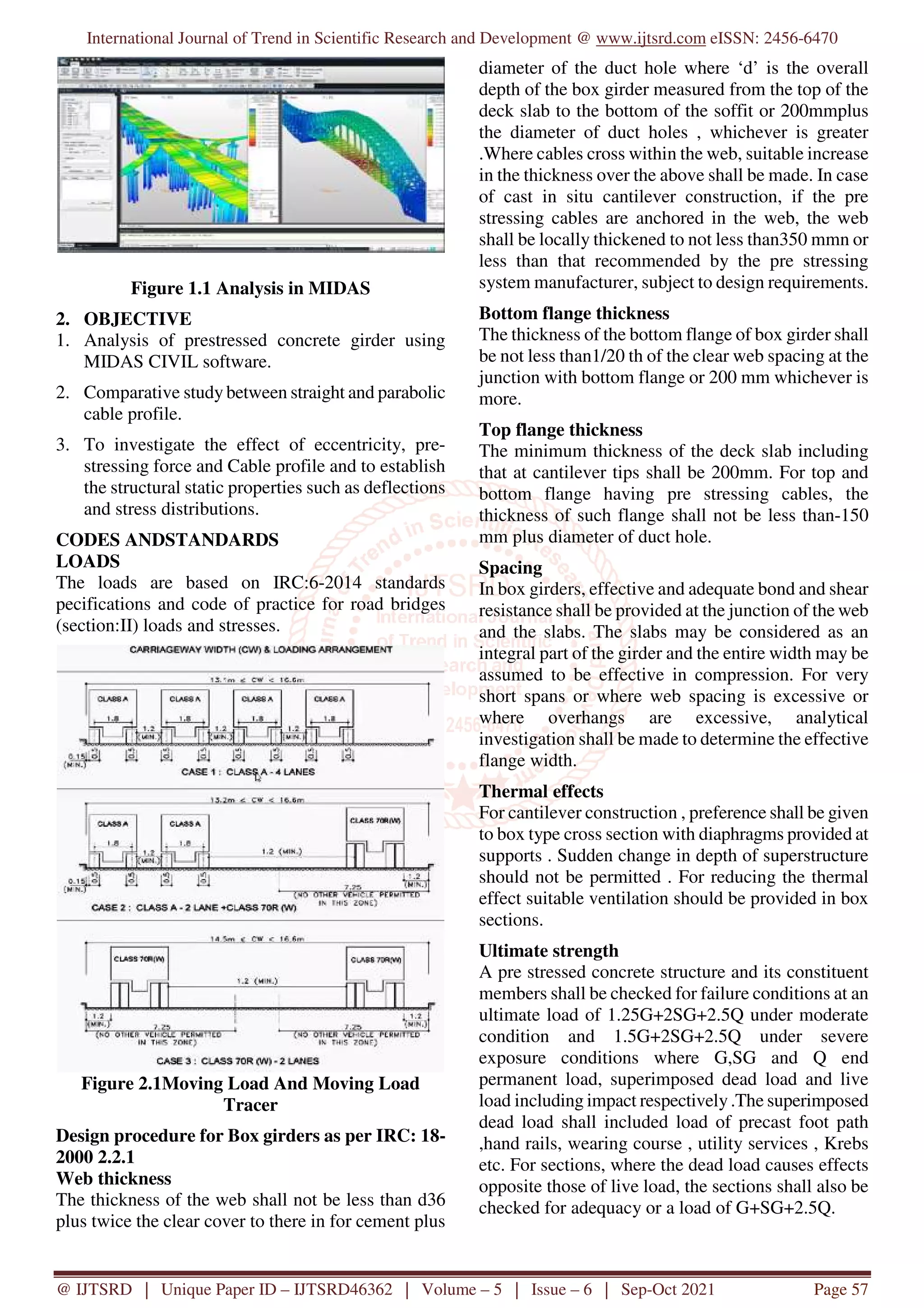 Analysis of Prestressed Concrete Girder for Bridges | PDF