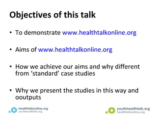 Healthtalkonline.org - Ann McPherson | PPT