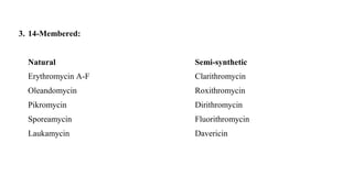 Macrolide antibiotics | PDF