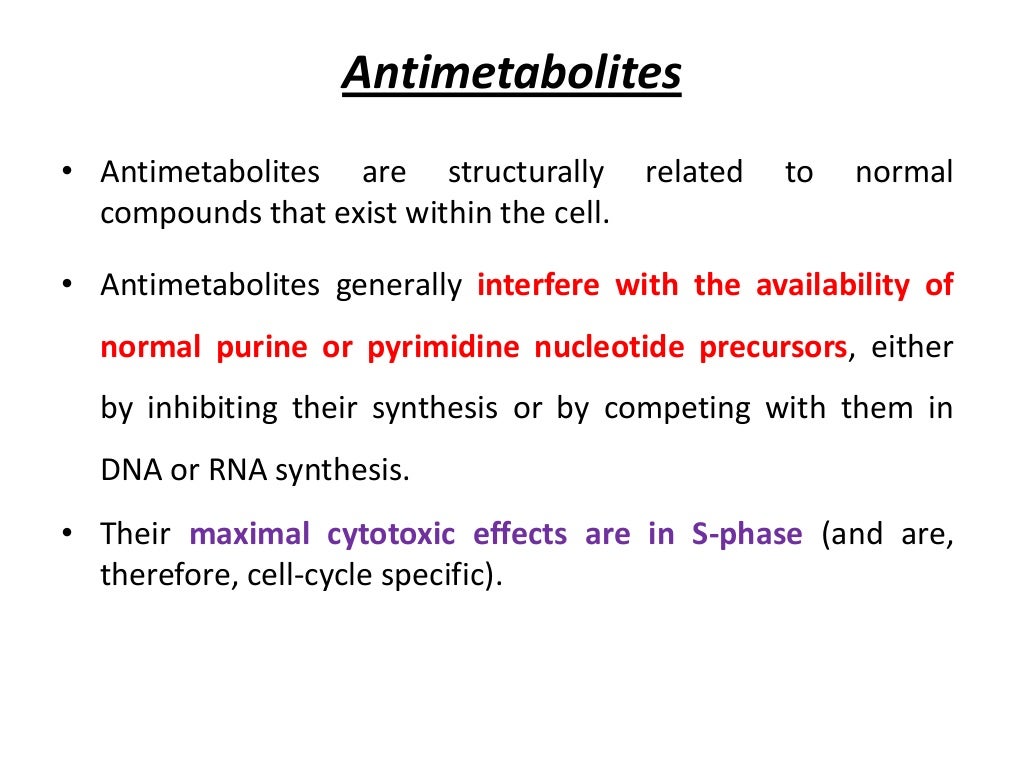 Anticancer drugs 3 antimetabolites