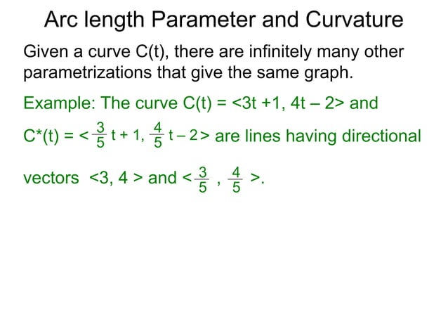 10 arc length parameter and curvature | PPT