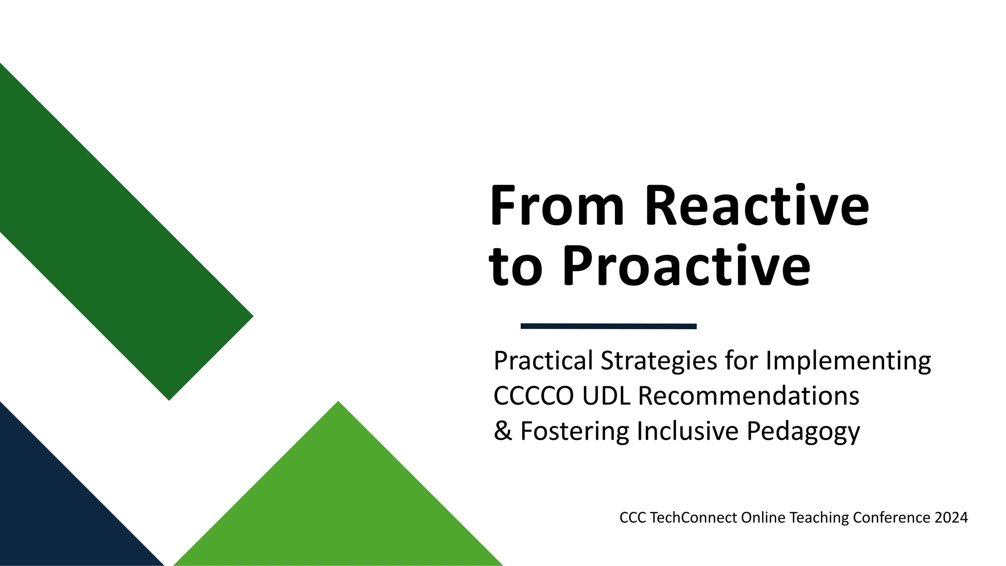 From Reactive to Proactive: Practical Strategies for Implementing CCCCO ...