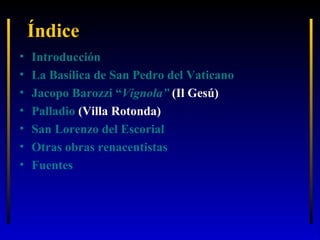 La arquitectura renacentista (2) El Cinquecento | PPT