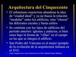 La arquitectura renacentista (2) El Cinquecento | PPT