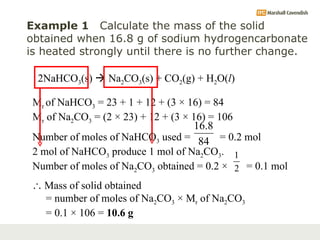 10a Simple Stoichiometry and moles...ppt