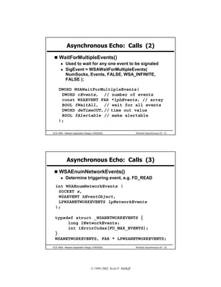 WinSock Asynchronous Input/Output | PDF