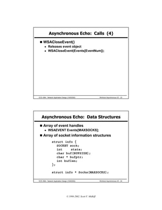 WinSock Asynchronous Input/Output | PDF