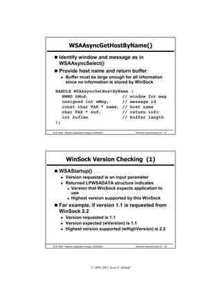 WinSock Asynchronous Input/Output | PDF