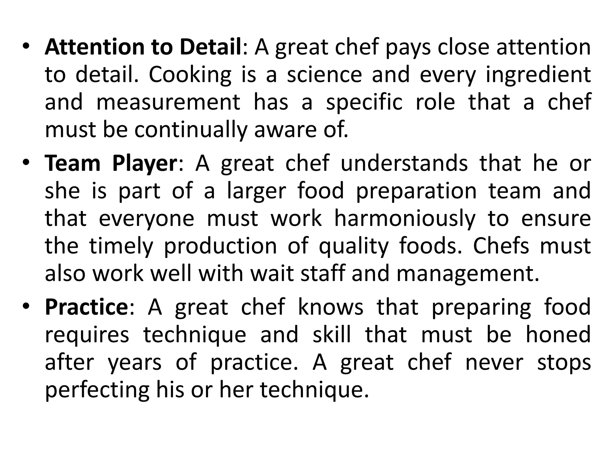 10 attributes of a chef | PPTX