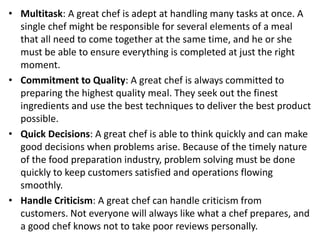 10 attributes of a chef | PPTX