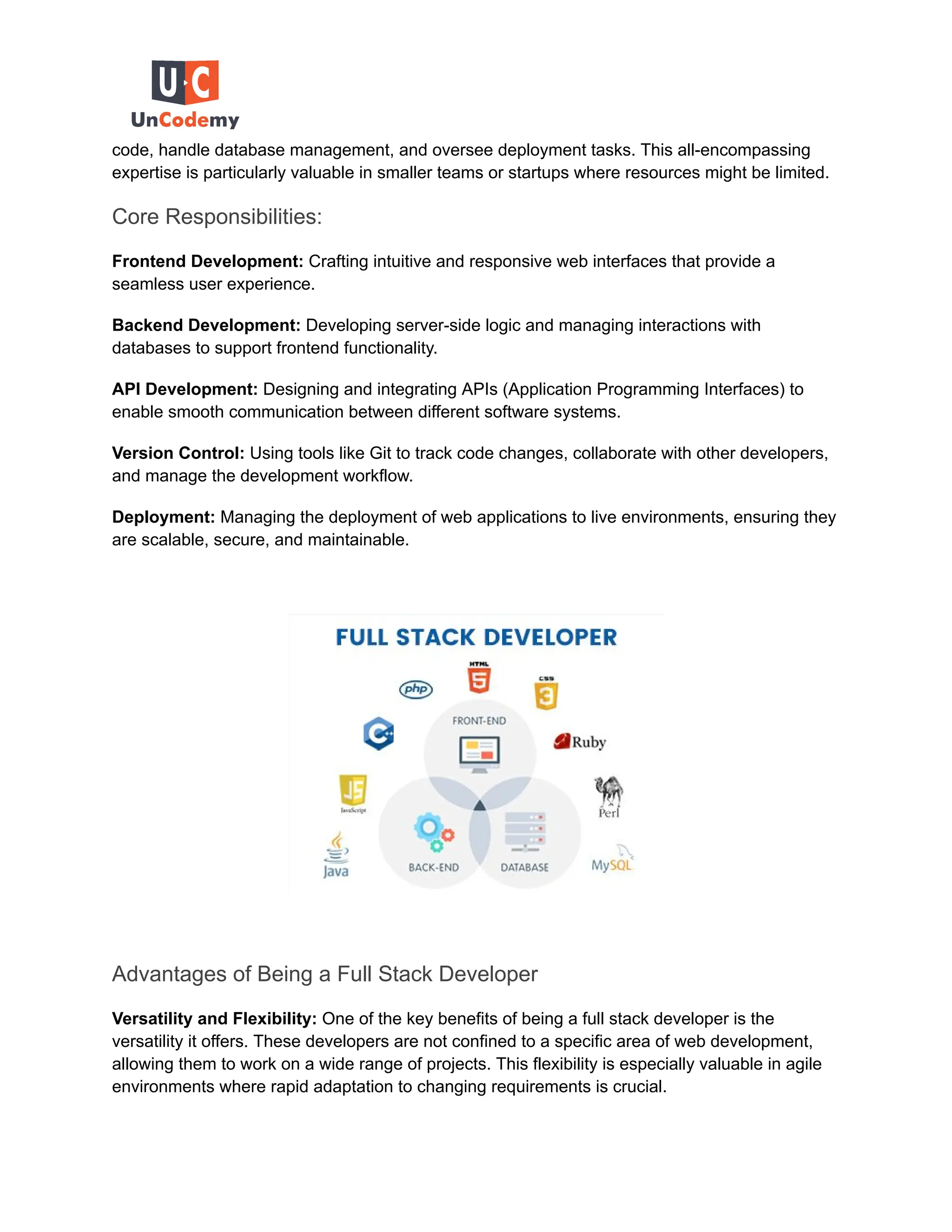 Exploring Full Stack Development: From Fundamentals to Expertise | PDF