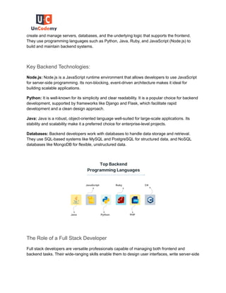 Exploring Full Stack Development: From Fundamentals to Expertise | PDF