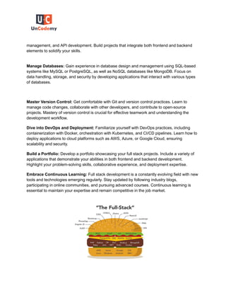 Exploring Full Stack Development: From Fundamentals to Expertise | PDF