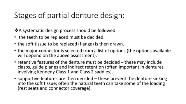 removable partial dentures | PPTX | Dental Health | Diseases and Conditions