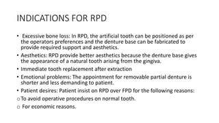 removable partial dentures | PPTX