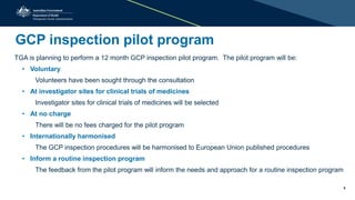 Good Clinical Practice Inspections - Consultation to introduce a pilot ...
