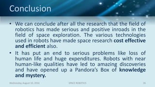 Space Robotics | PPSX