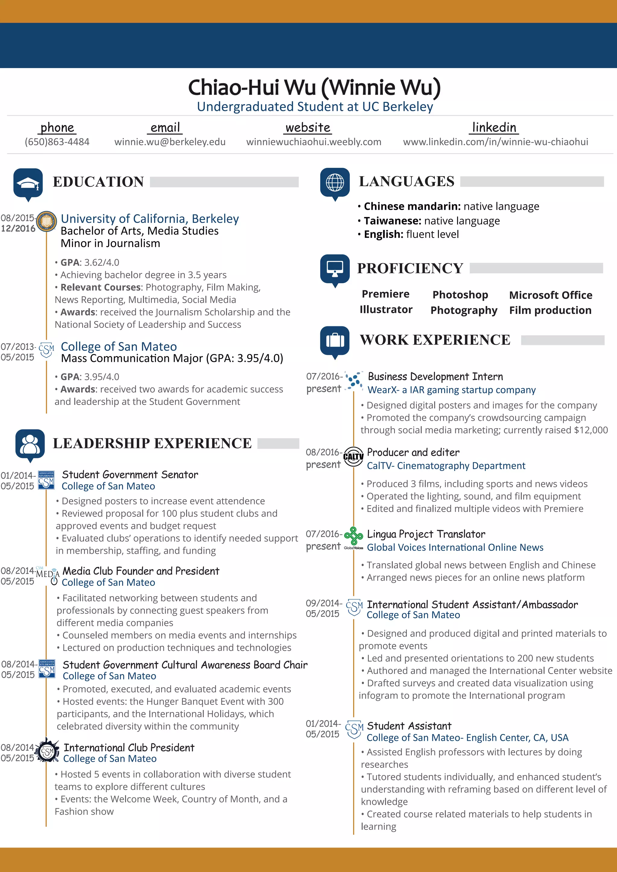 Winnie's resume-visualized 4 | PDF