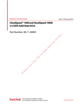 80_11_80001_CloudSpeed_1K_Product_Spec_v1 | PDF