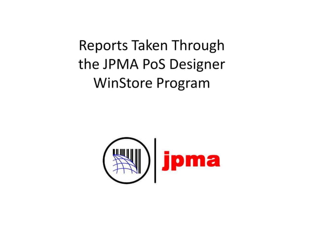 JPMA WIC 10 - Running Reports | PPTX