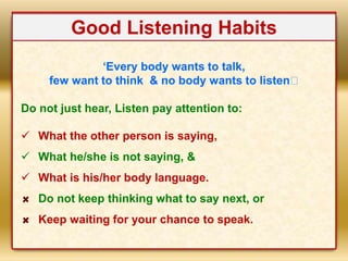 10 bad listening habits | PPTX