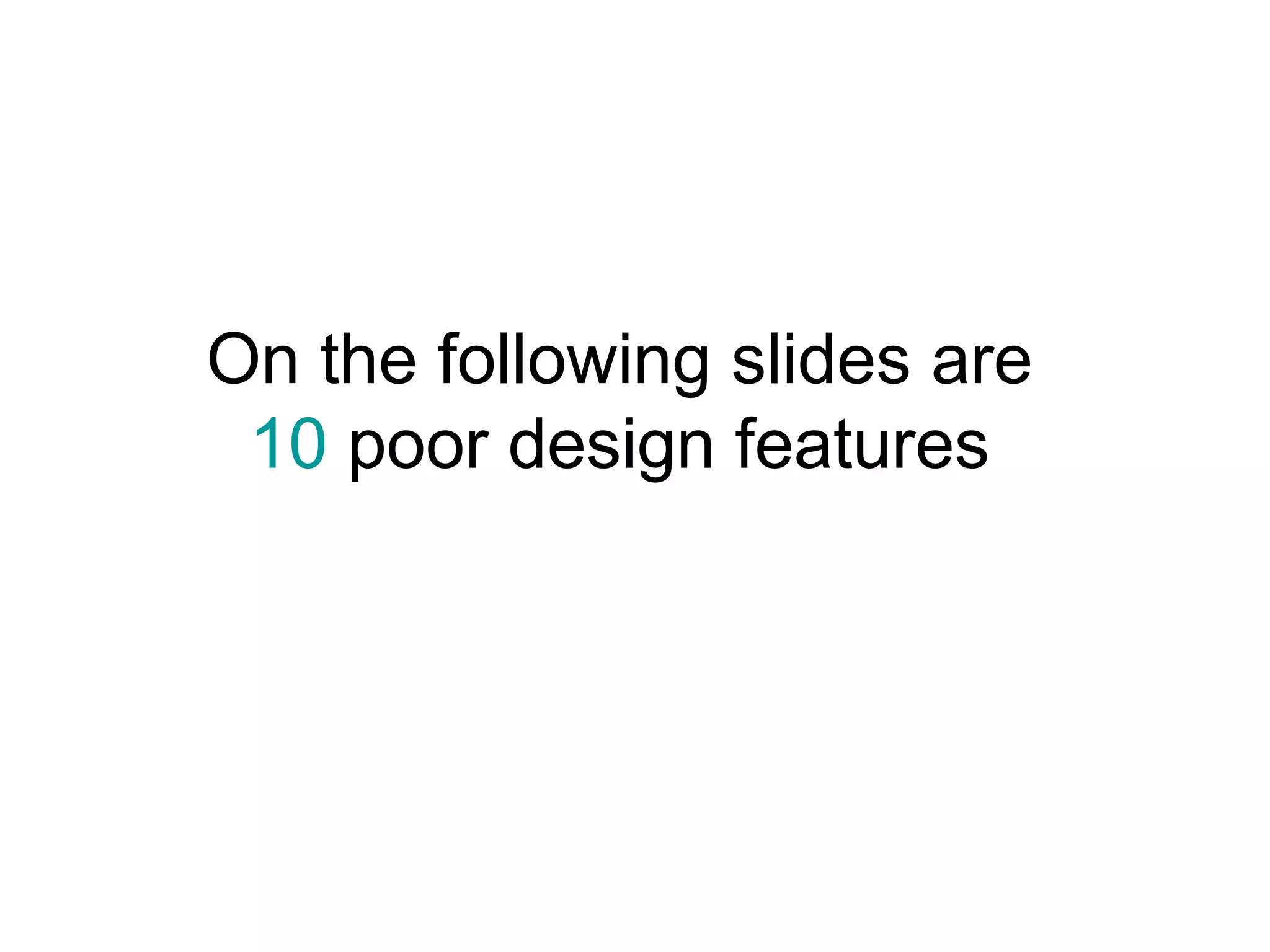 Poor Slide design | PPT